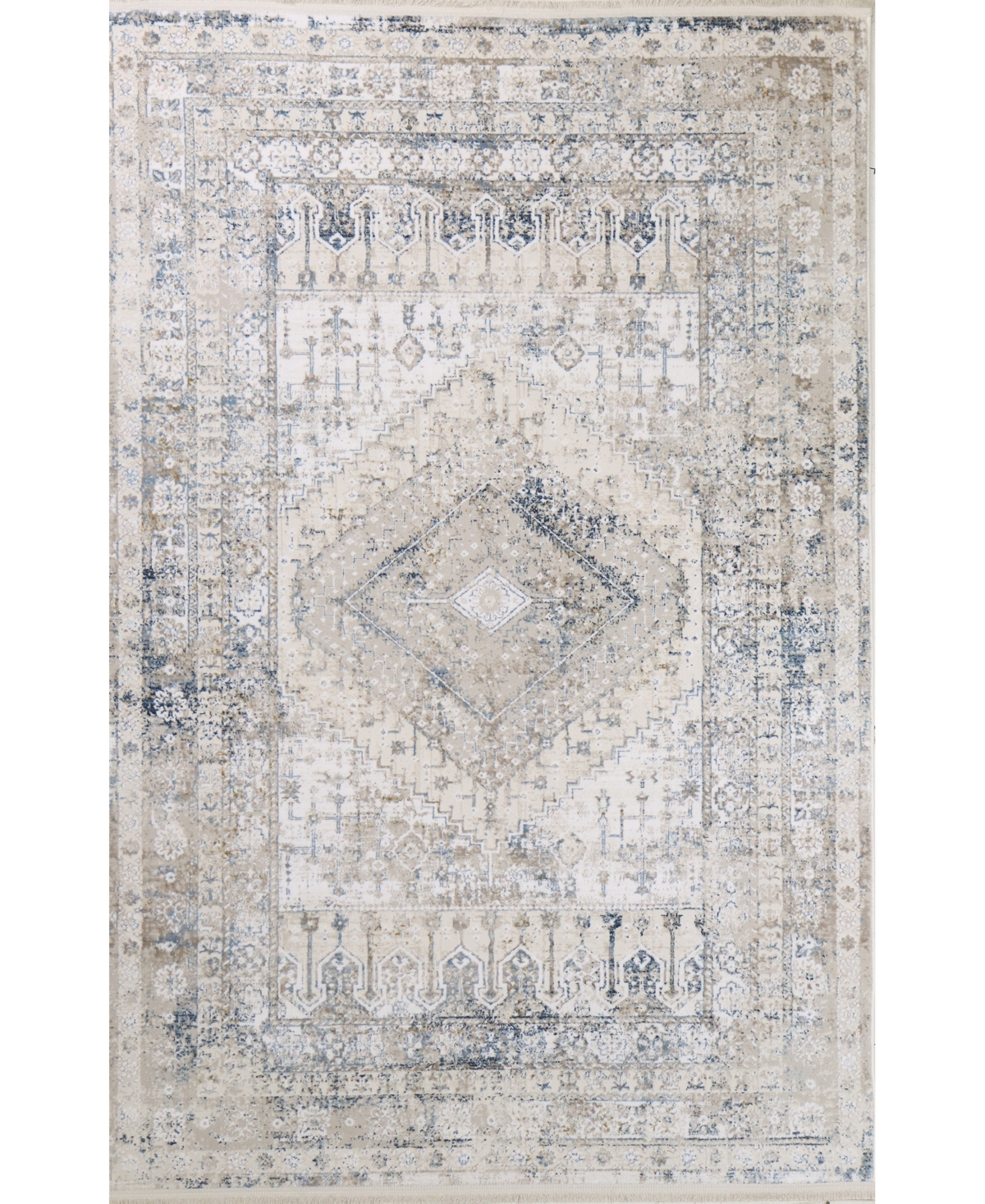 Click here for Bashian Hudson HUD305 5 x 76 Area Rug - Ivory  Blu... prices