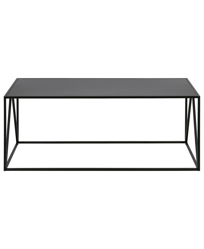 Hudson & Canal Pia 45" Wide Metal Rectangular Coffee Table - Macy's