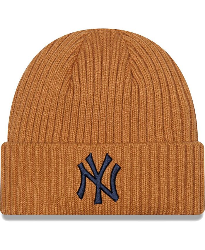 New Era Men's Brown New York Yankees Classic Cuffed Knit Hat - Macy's