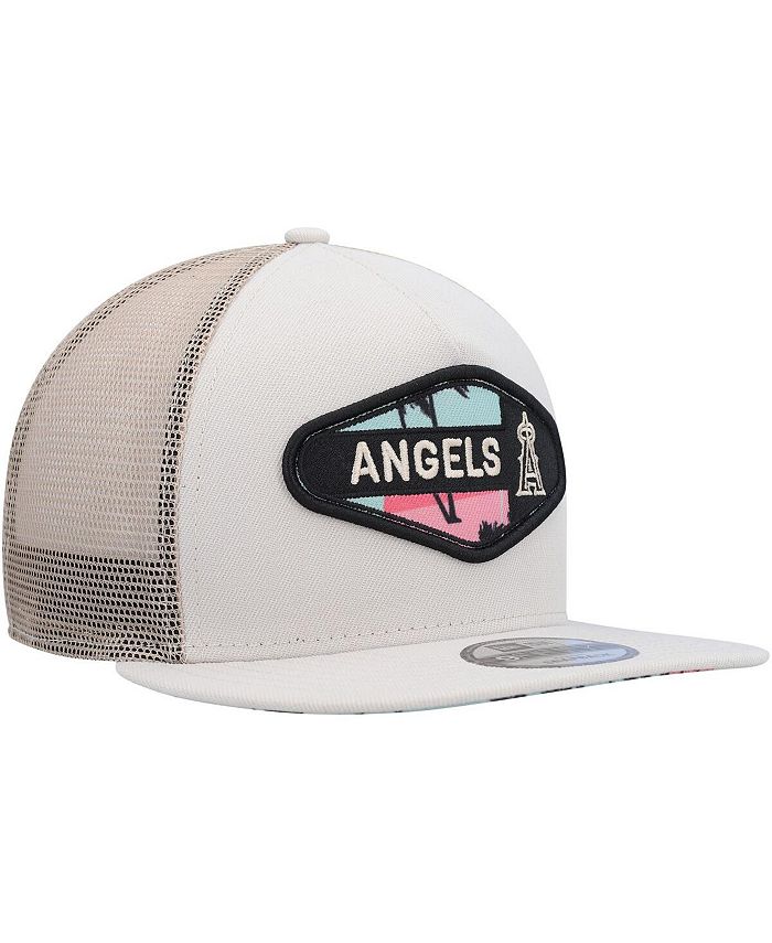 New Era Men's Natural Los Angeles Angels Retro Beachin' Patch A-Frame ...