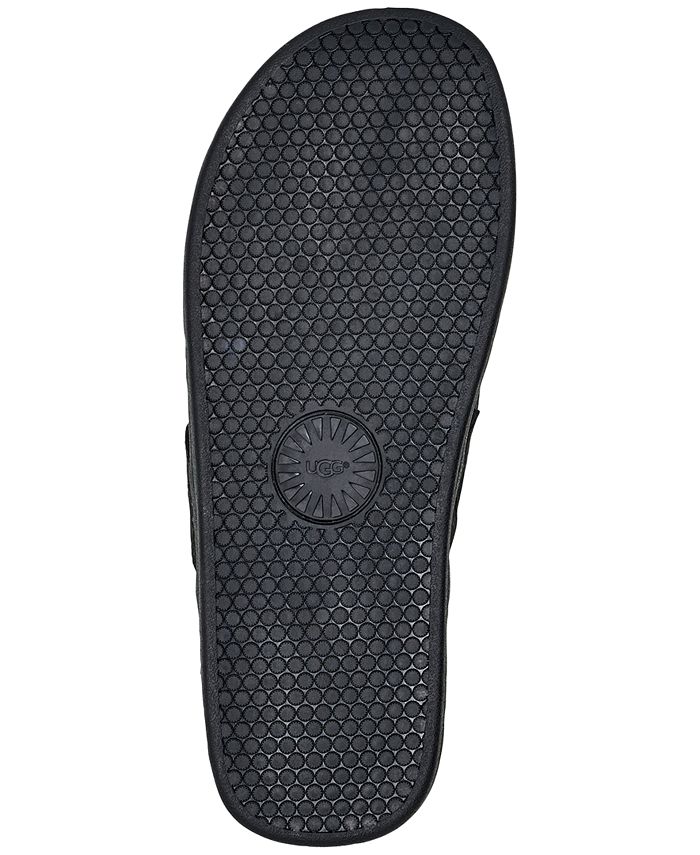 UGG® Men's Seaside Leather Lightweight Flip-Flop Sandal - Macy's