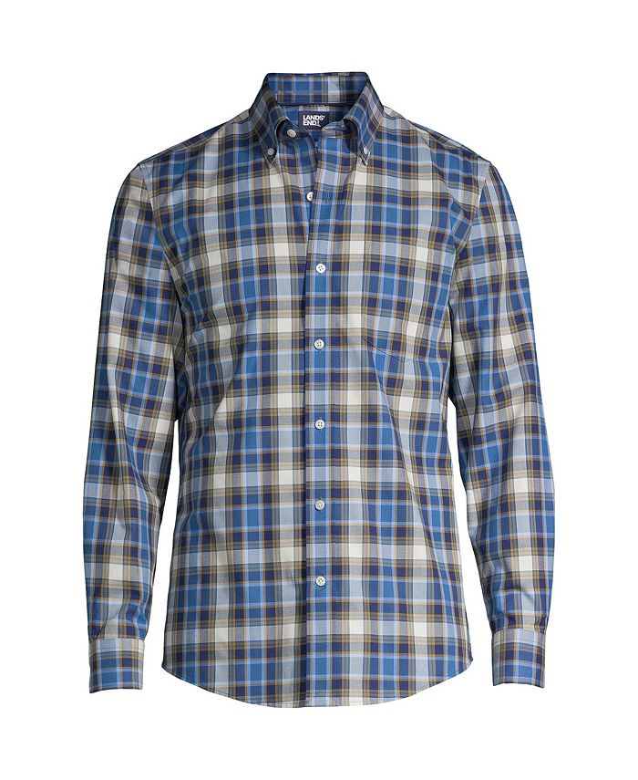 Lands' End Men's Traditional Fit No Iron Twill Shirt & Reviews - Men ...