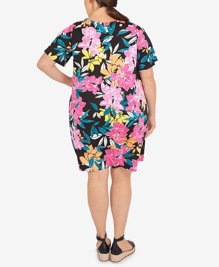 Ruby Rd. Plus Size Hawaiian Floral Print Dress - Macy's