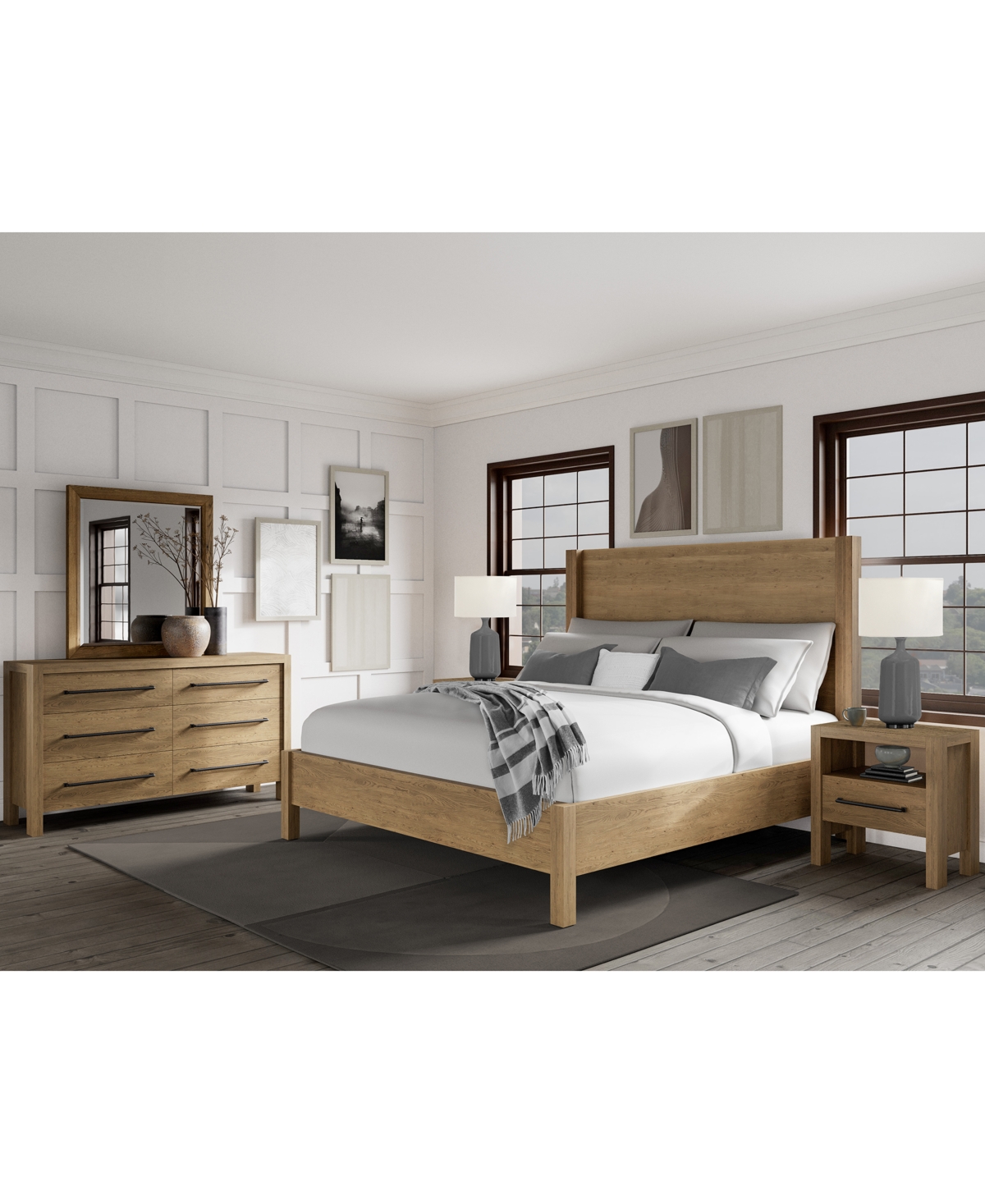 Click here for Davie Queen 3-Pc. Set (Panel Bed  Dresser & 1-Draw... prices