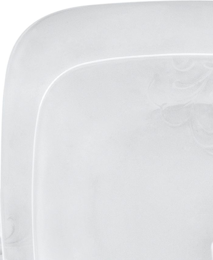 Corelle Boutique Cherish Embossed Square 16-Pc. Set, Service for 4 - Macy's