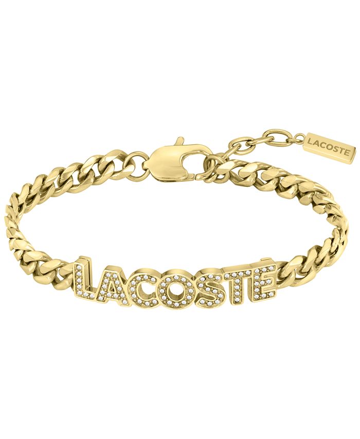 Lacoste Crystal Gold Tone Bracelet - Macy's