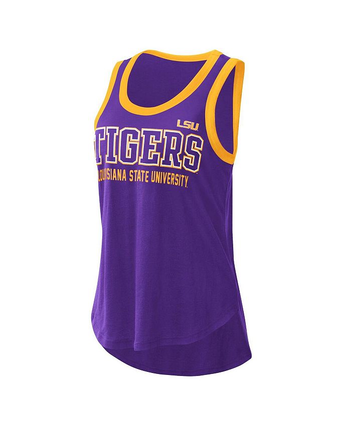 G-III 4Her by Carl Banks Women's Purple LSU Tigers Clubhouse Slub Tank ...