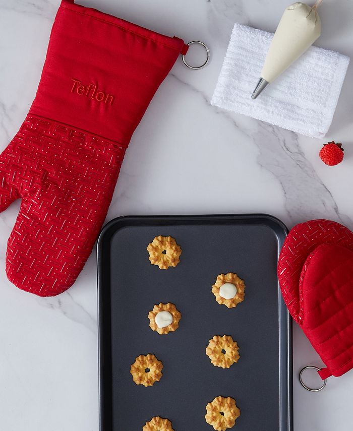 Teflon 3-Piece Apron Set - Teflon Treated 1 Apron, 1 Oven Mitt, 1 Mini ...