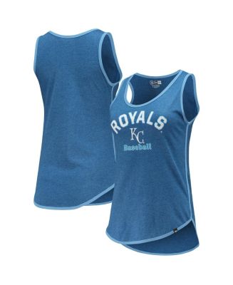 Women's New Era Heathered Royal Kansas City Royals Contrast Binding ...