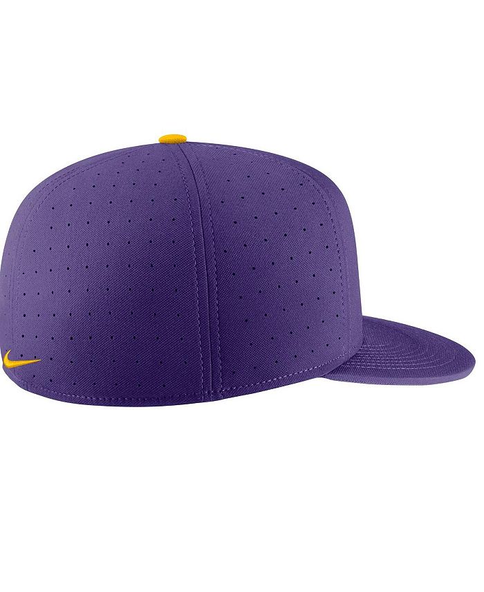 Nike Men's Purple LSU Tigers Aero True Baseball Performance Fitted Hat ...