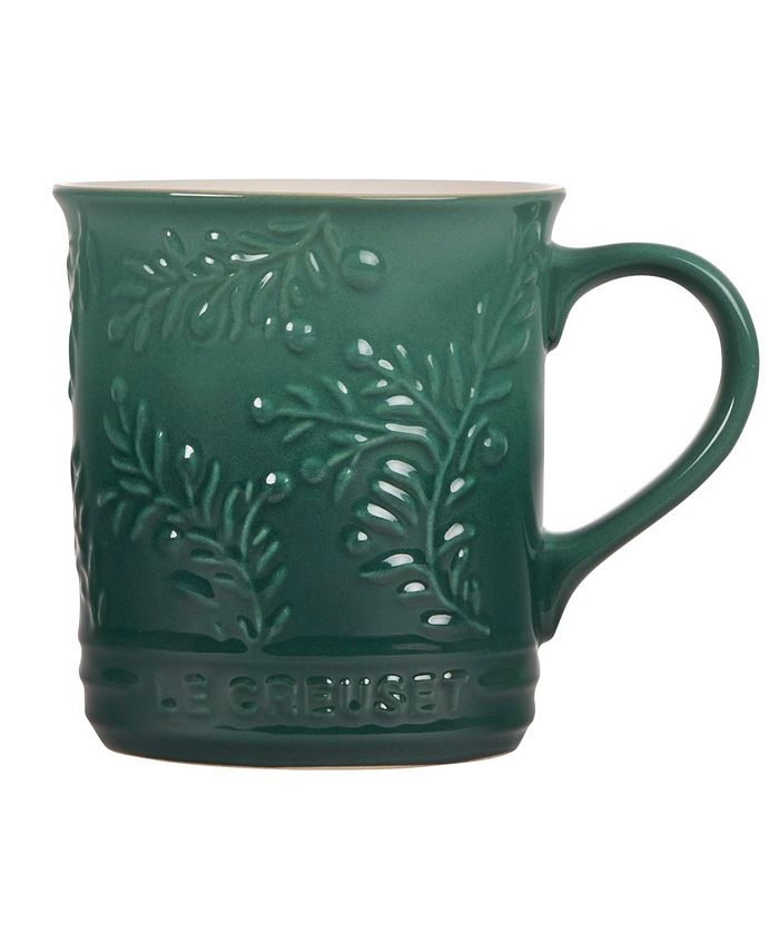 Le Creuset Stoneware Mug with Embossed Olive Branch, 14 oz - Macy's