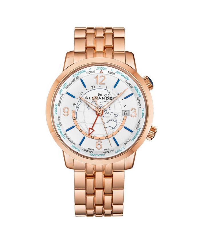 Alexander Men's Journeyman 2 Rose-Gold Stainless Steel , Silver-Tone ...
