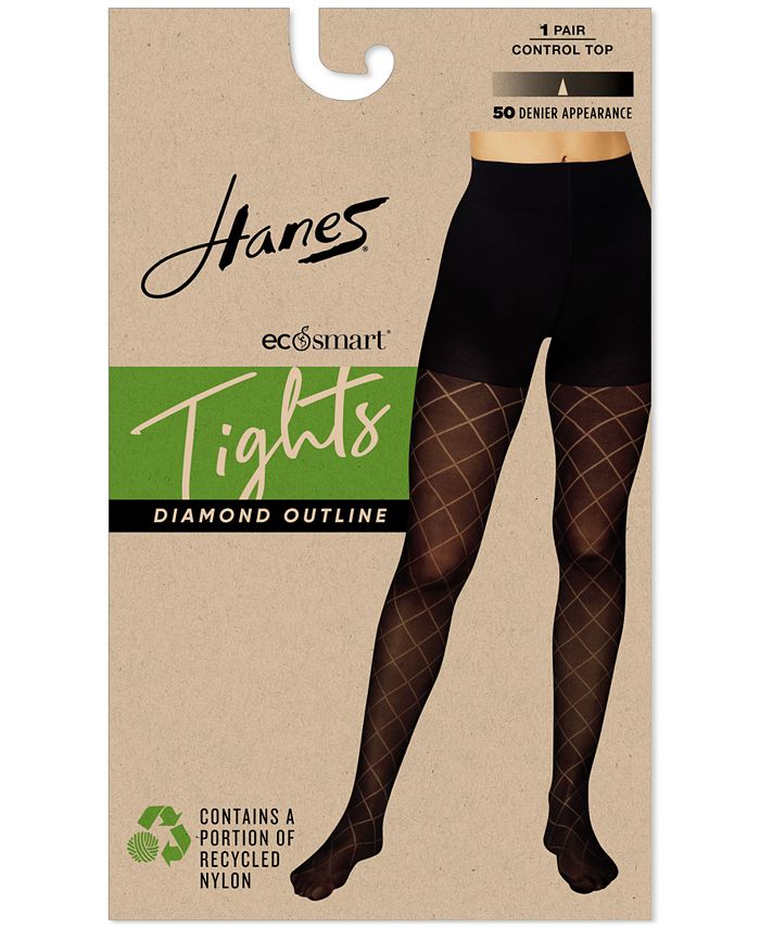 ALLSTAR PRODUCTS GROUP Hanes Women's Diamond Outline Control Top Tights ...