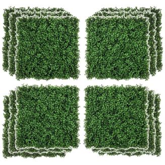 Outsunny 12 PCS 20" Artificial Boxwood Privacy Hedge Screen, Light - Macy's