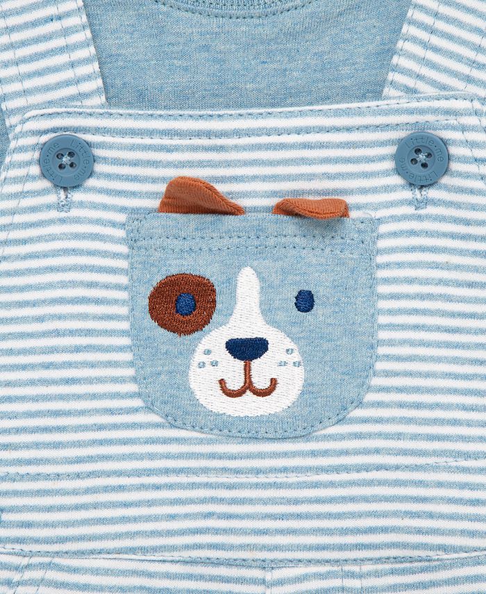 Little Me Baby Boys T Shirt and Shortalls, 2 Piece Set - Macy's