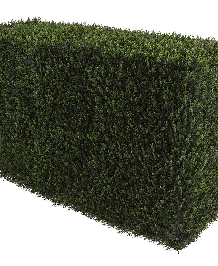 Nearly Natural Indoor/Outdoor Decorative Artificial Cedar Hedge - Macy's