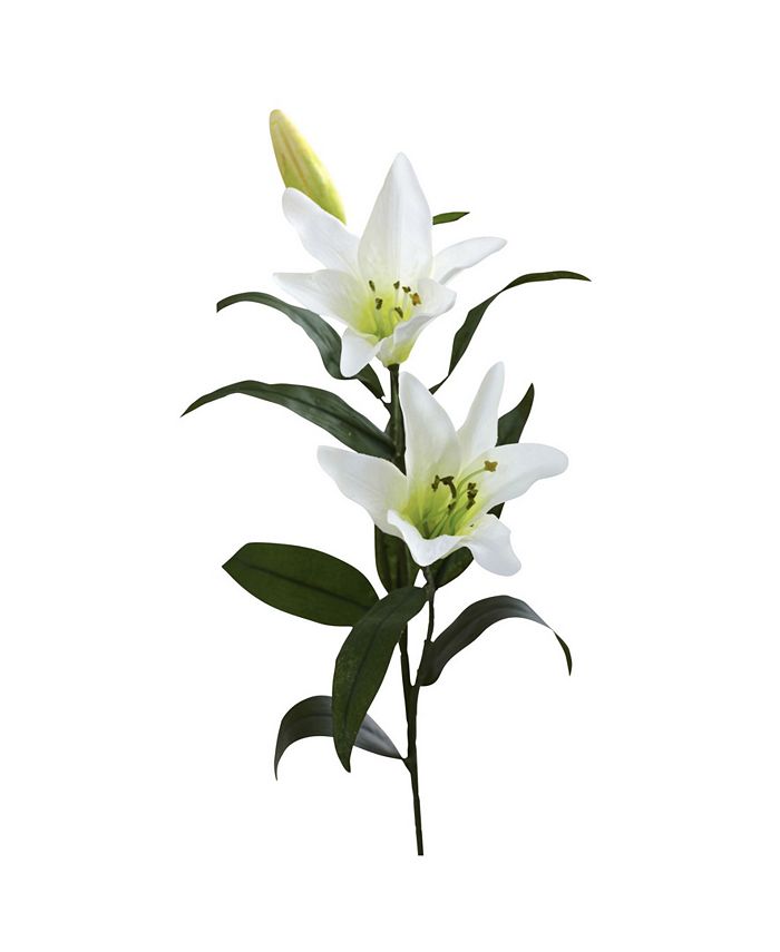 Nearly Natural 26.5" Lily Artificial Flower, Set of 12 - Macy's