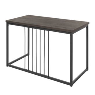 Simplie Fun 47.2" L Square Computer Desk - WALNUT & BLACK - Macy's