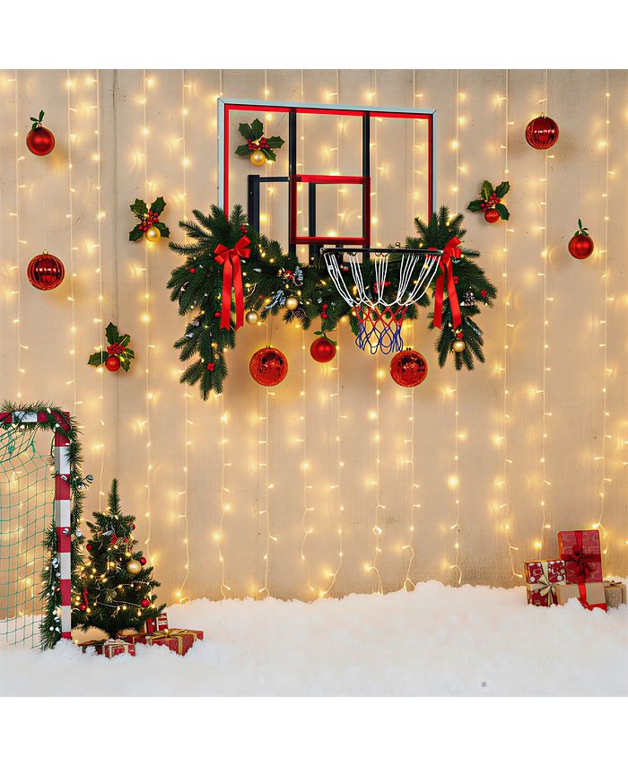 Soozier Wall Mounted Basketball Hoop, Mini Hoop Basketball Goal with 43 ...