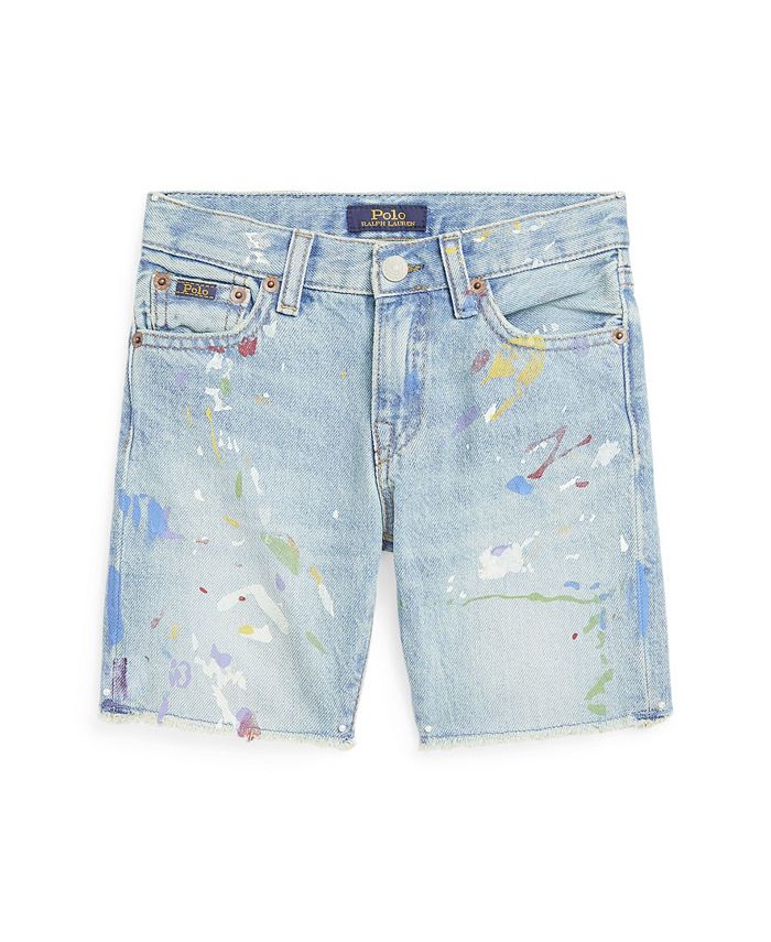 Polo Ralph Lauren Big Boys Sullivan Slim Paint Splatter Shorts - Macy's