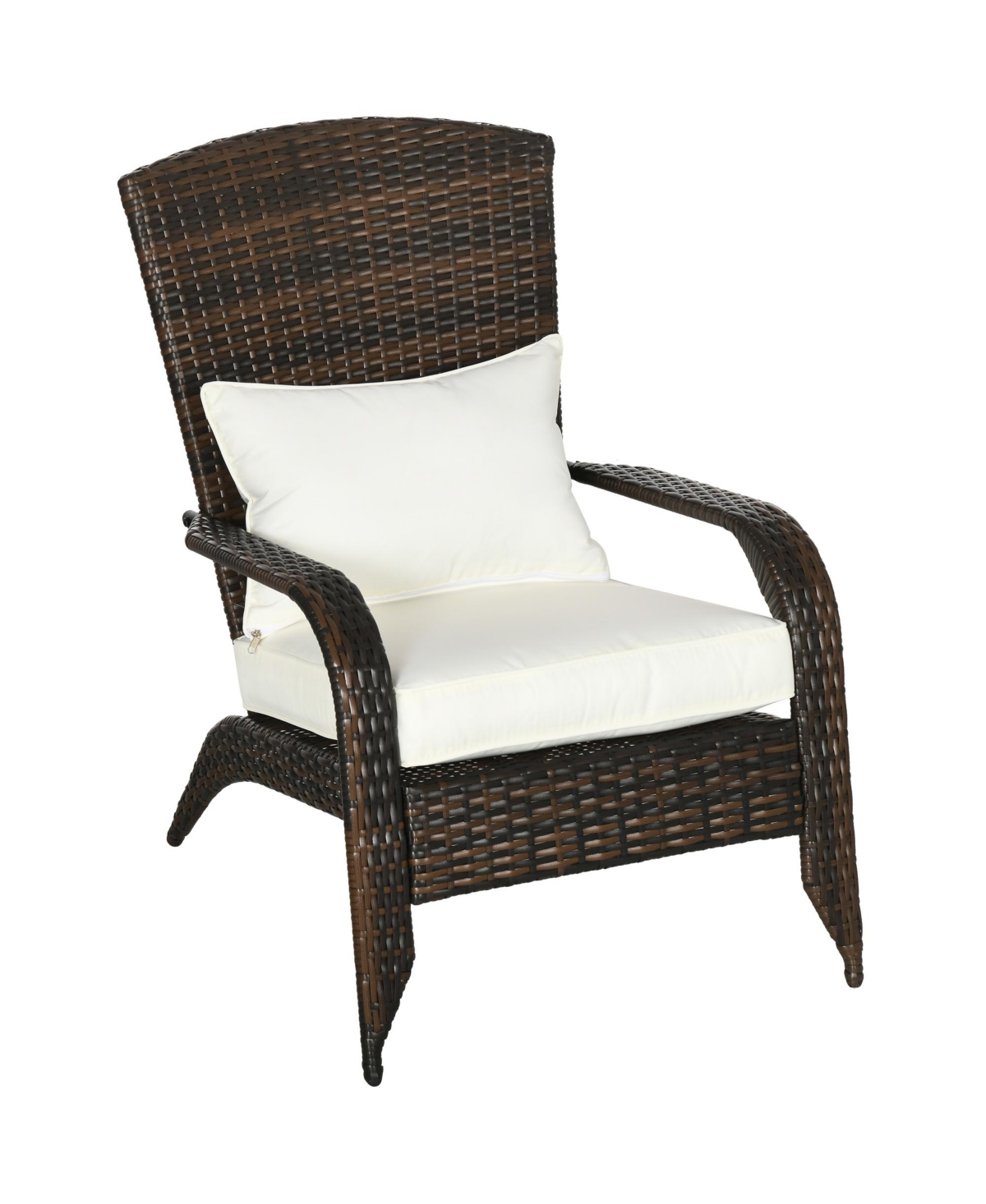 Click here for Outsunny Patio Wicker Adirondack Chair with Soft C... prices