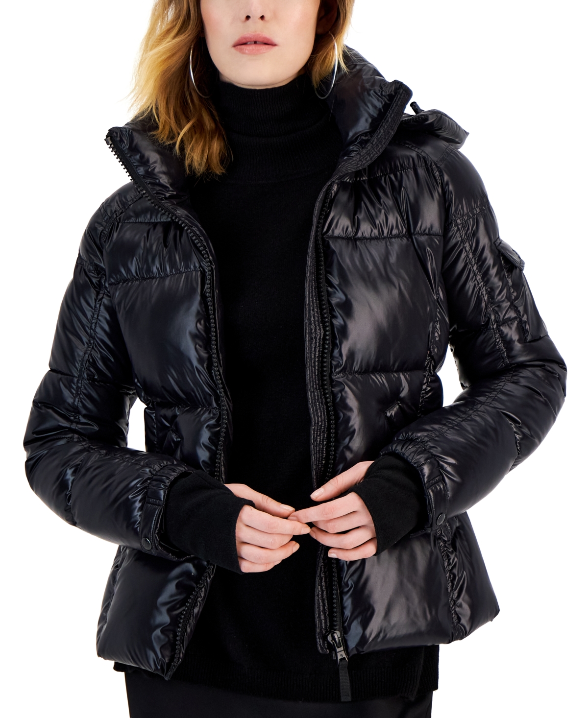 Click here for S13 Womens Kylie Hooded Water-Resistant Puffer Coa... prices