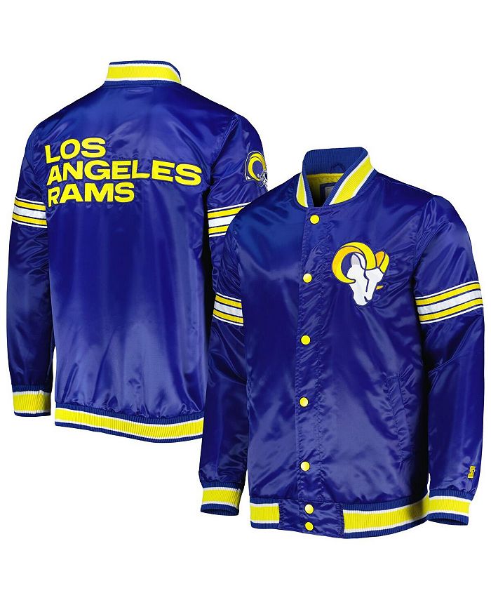 Starter Men's Royal Los Angeles Rams Midfield Satin Full-Snap Varsity ...
