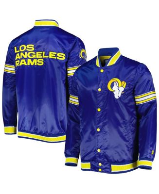 Men's Starter Royal Los Angeles Rams Midfield Satin Full-Snap Varsity ...