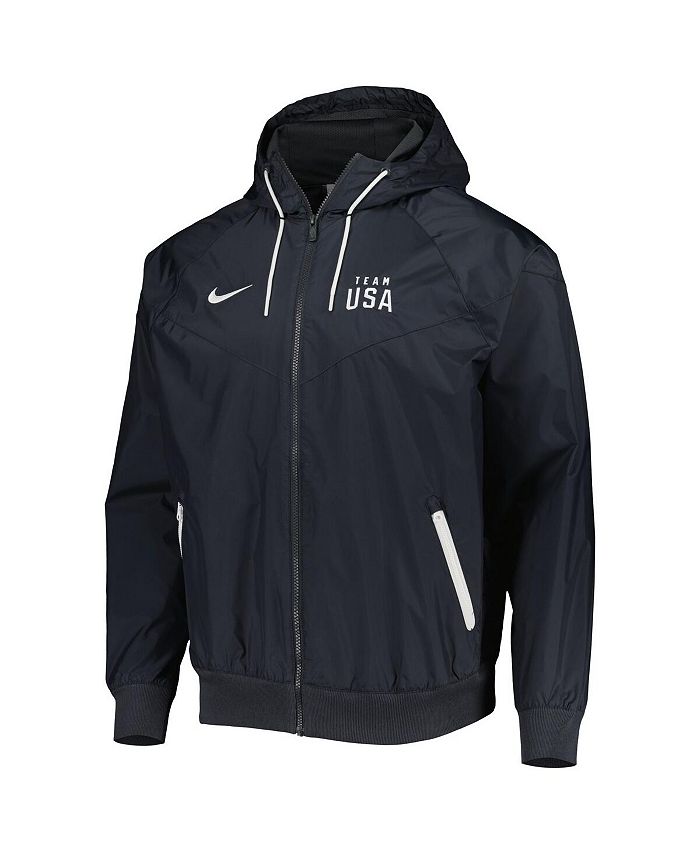 Nike Men's Black Team USA Windrunner Full-Zip Jacket - Macy's