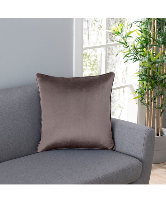Ricardo Velvet Pillow w/Piping , Premium Filled & Zipper 20"W x 20"L ...