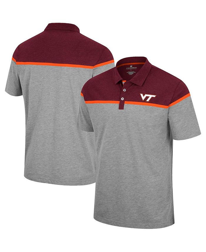 Colosseum Men's Heather Gray Virginia Tech Hokies Chamberlain Polo ...
