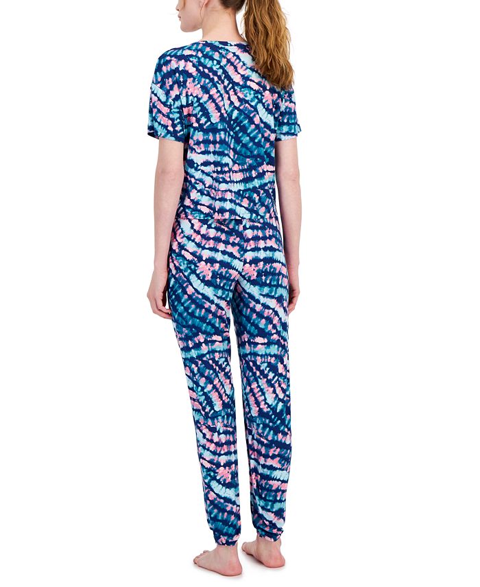 Jenni Women's 2-Pc. Short-Sleeve Jogger Pajamas Set, Created for Macy's ...
