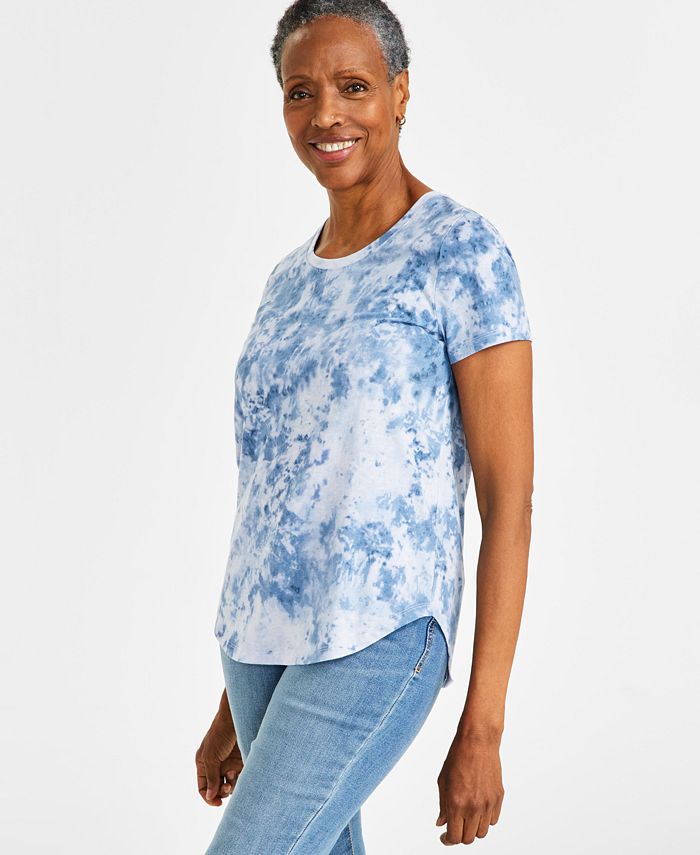 Style & Co Women's Printed Perfect T-Shirt, Created for Macy's - Macy's