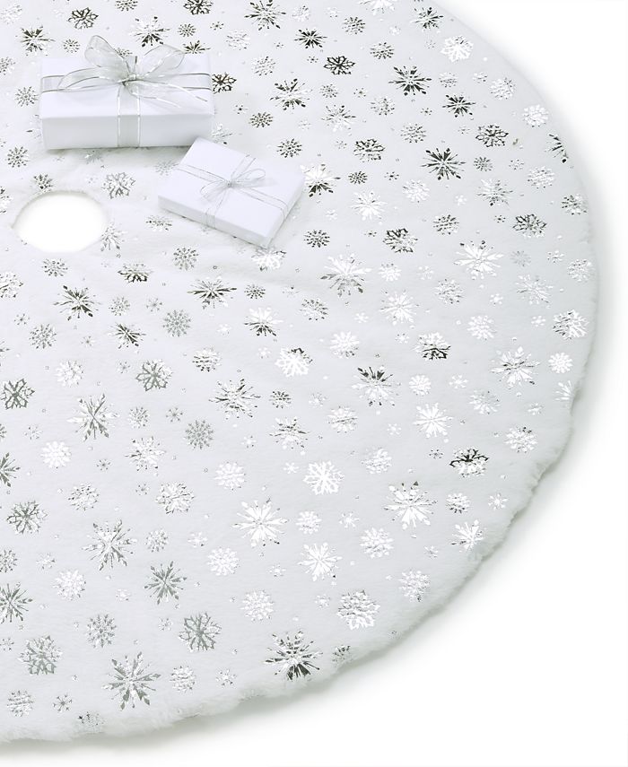 Holiday Lane White Snowflake Tree Skirt, Created for Macy's - Macy's