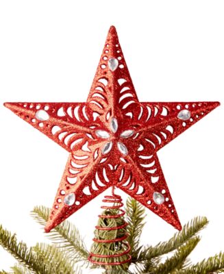 Holiday Lane Christmas Cheer Embellished Cutout Tree Topper, Created ...