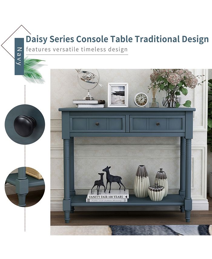Simplie Fun Daisy Series Console Table Traditional Design With Two ...