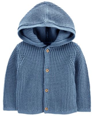 Carter's Baby Boys Hooded Cotton Cardigan - Macy's