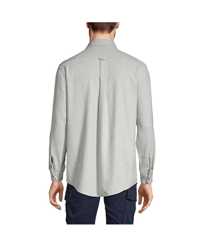 Lands' End Men's Traditional Fit Flagship Flannel Shirt - Macy's
