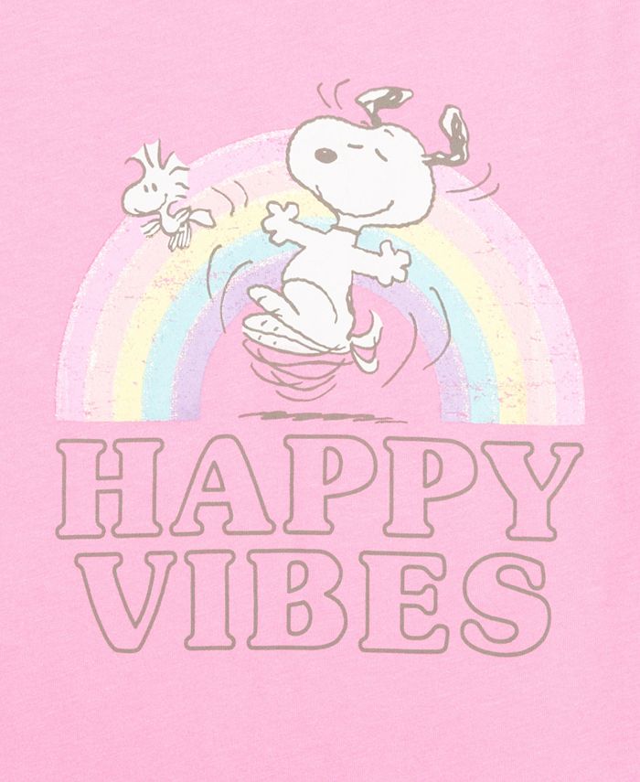 Peanuts Disney Toddler Girls Snoopy Happy Vibes Short Sleeve T-shirt ...