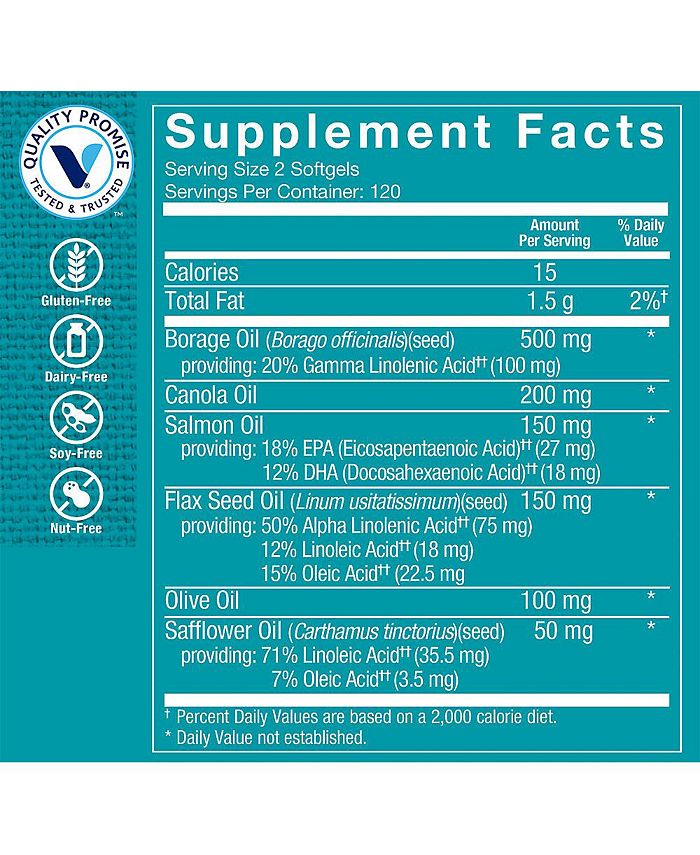 The Vitamin Shoppe Omega 3-6-9 Essential Fatty Acids - Supports ...