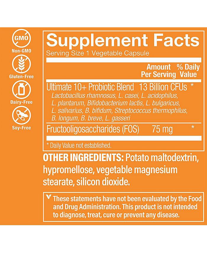 The Vitamin Shoppe Ultimate 10+ Probiotics - Immune Support, Digestive ...