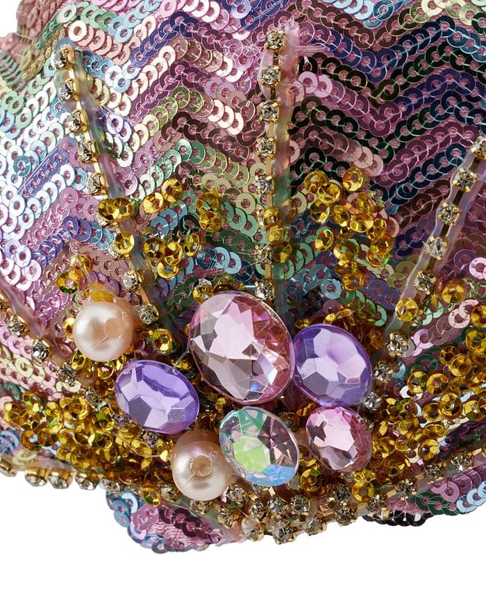 Holiday Lane Seaside Fabric Sequin Seashell Ornament, Created for Macy ...