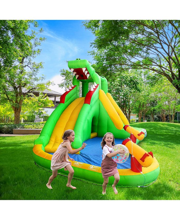 Pogo Bounce House Backyard Kids Gator Inflatable Water Park for Kids ...