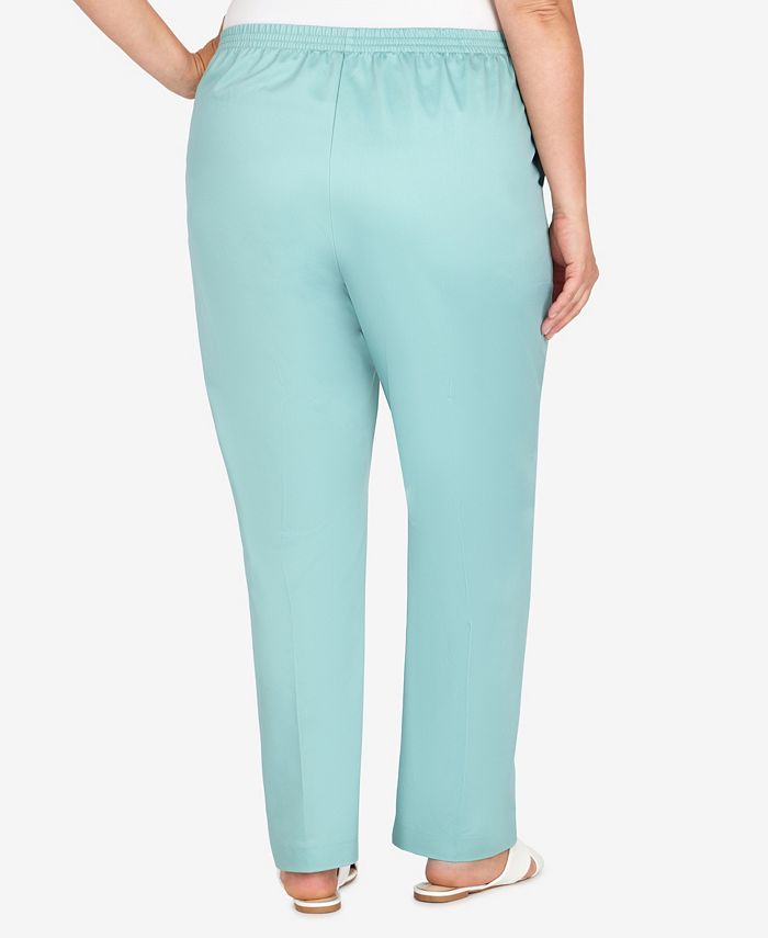 Alfred Dunner Plus Size Coconut Grove Soft Sheen Average Length Pants ...