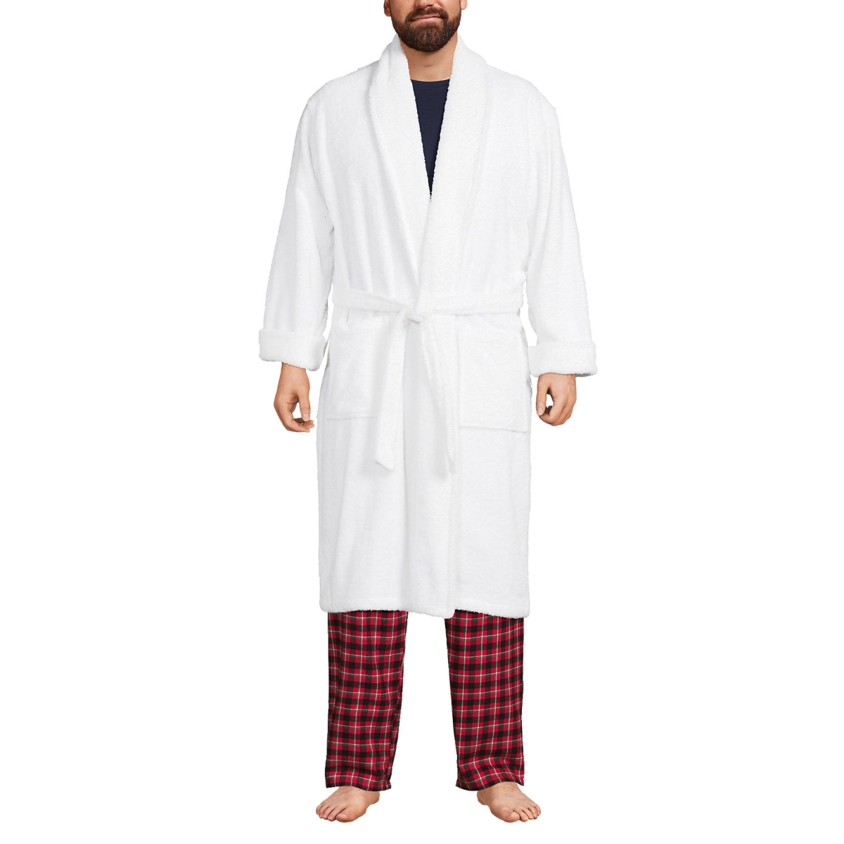 Click here for Lands End Big & Tall Calf Length Turkish Terry Rob... prices