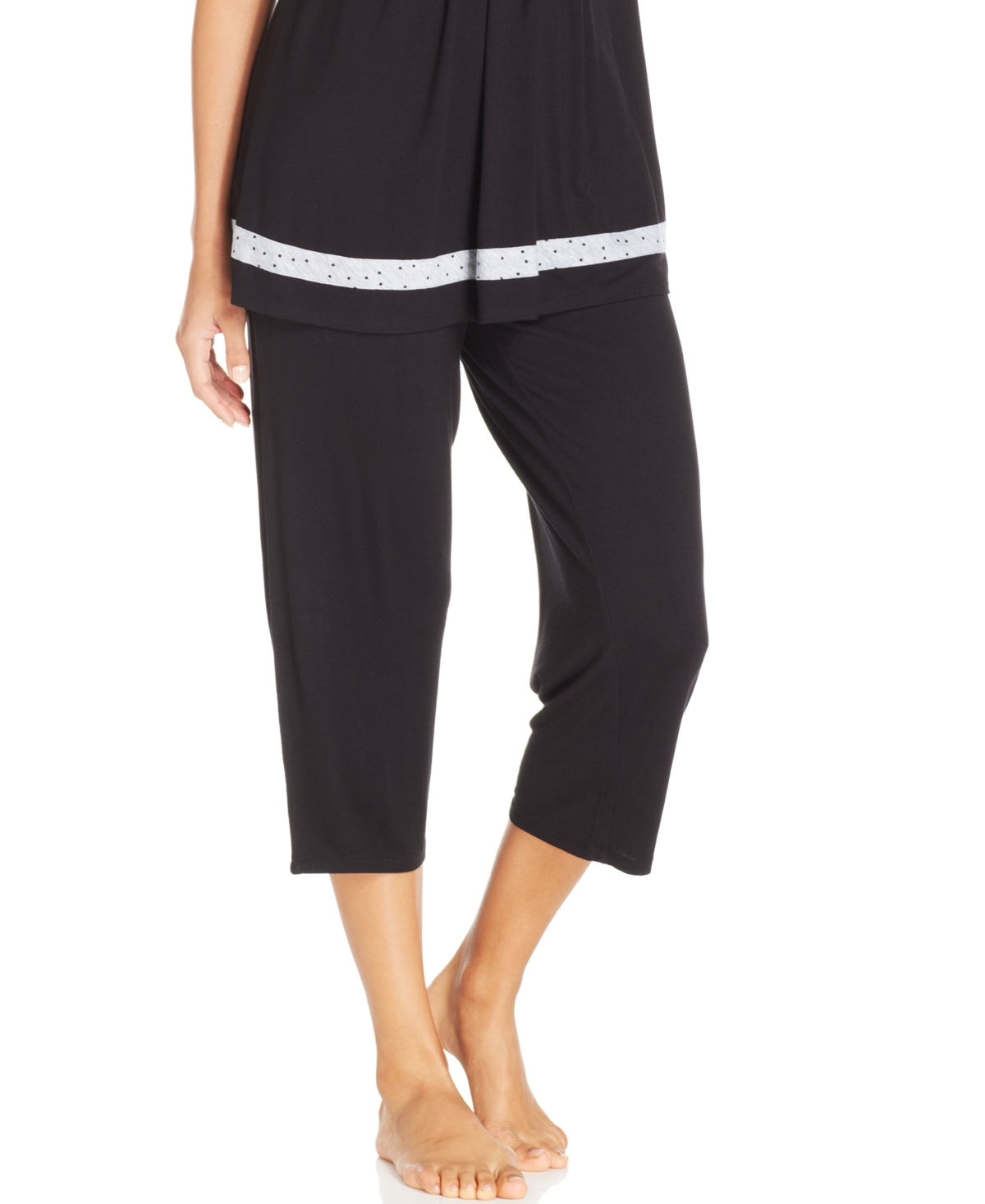 Click here for Ellen Tracy Yours to Love Capri Pajama Pants - Bla... prices
