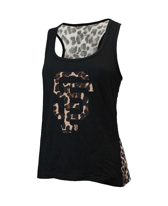 Majestic Women's Threads Black San Francisco Giants Leopard Tank Top ...