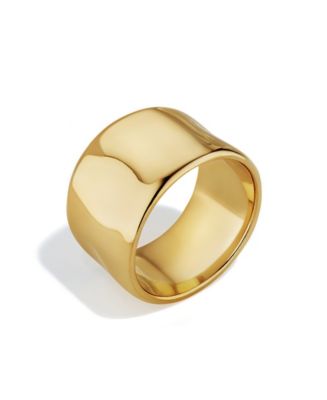 SOKO 24K Gold-Plated Ripple Band Ring - Macy's