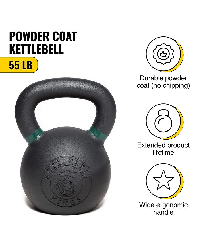 Kettlebell Kings Powder Coated Kettlebell Weights (55LB) For Women ...