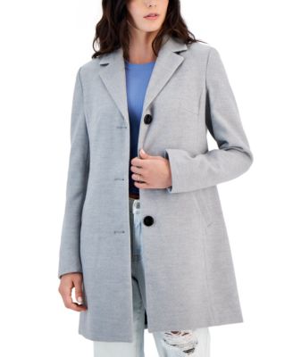 Juniors' Long-Sleeve Reefer Coat, Created for Macy's